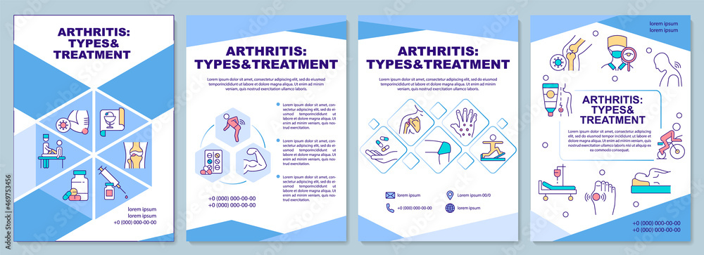 Arthritis types and treatment brochure template. Flyer, booklet ...