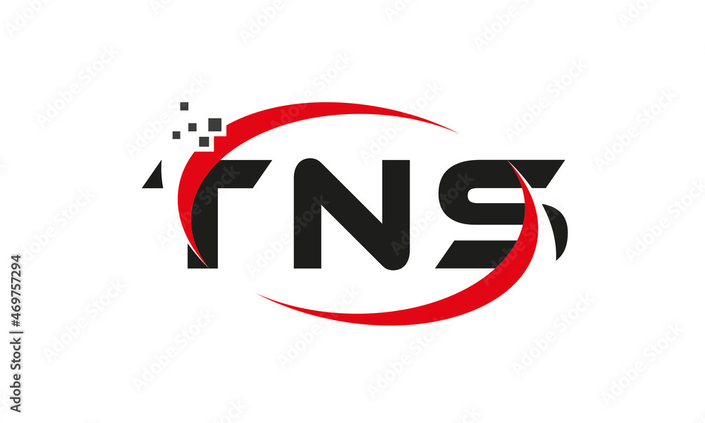 dots or points letter TNS technology logo designs concept vector ...