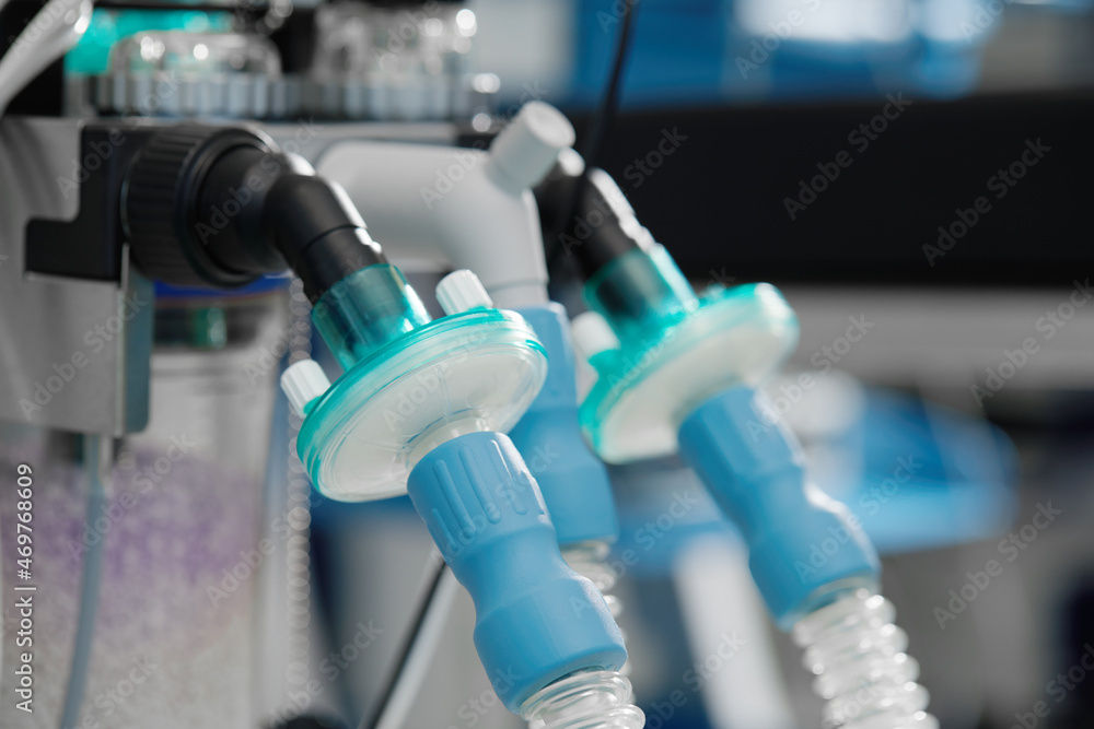 Medical Oxygen Concentrator is ready to use front of the emergency room ...