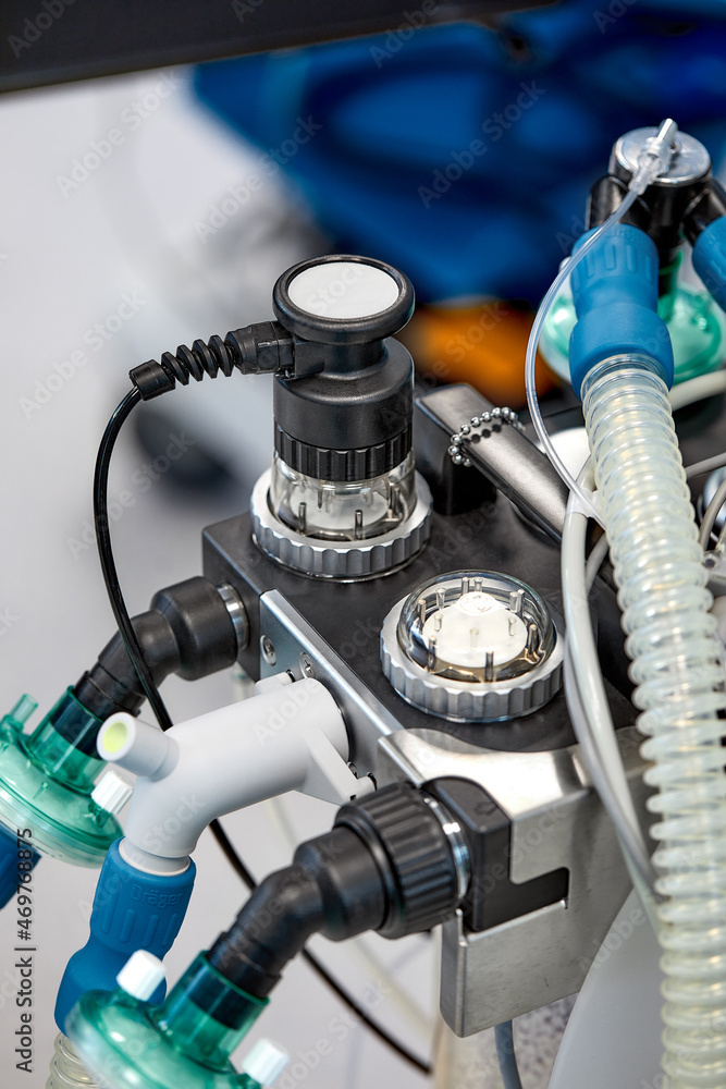 Medical Oxygen Concentrator is ready to use front of the emergency room ...