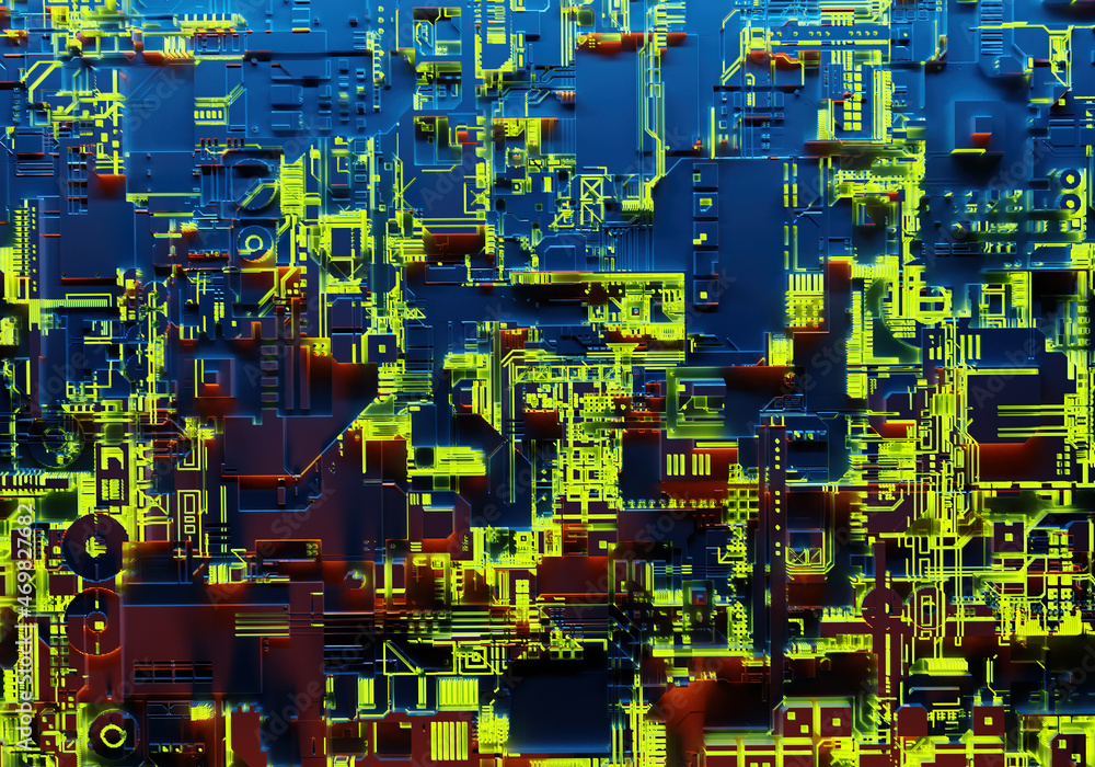 Abstract electronic circuit board. Background on electronic subjects ...