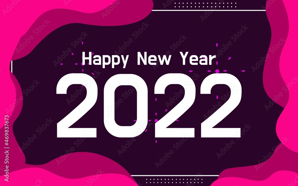 new year 2022 greeting background design in purple color. designs for ...