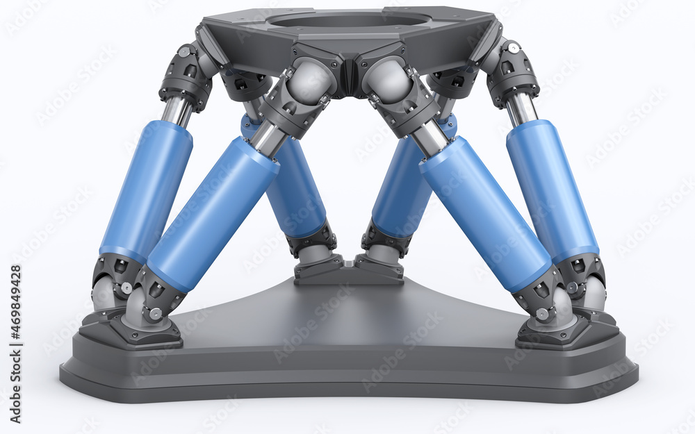 Dynamic platform Hexapod. Industrial hydraulic test bench. Servos ...