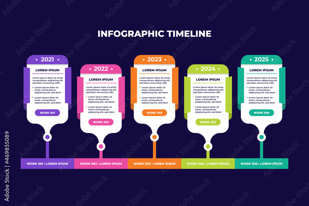 Infographic Year Timeline Presentation Template Stock Vector | Adobe Stock
