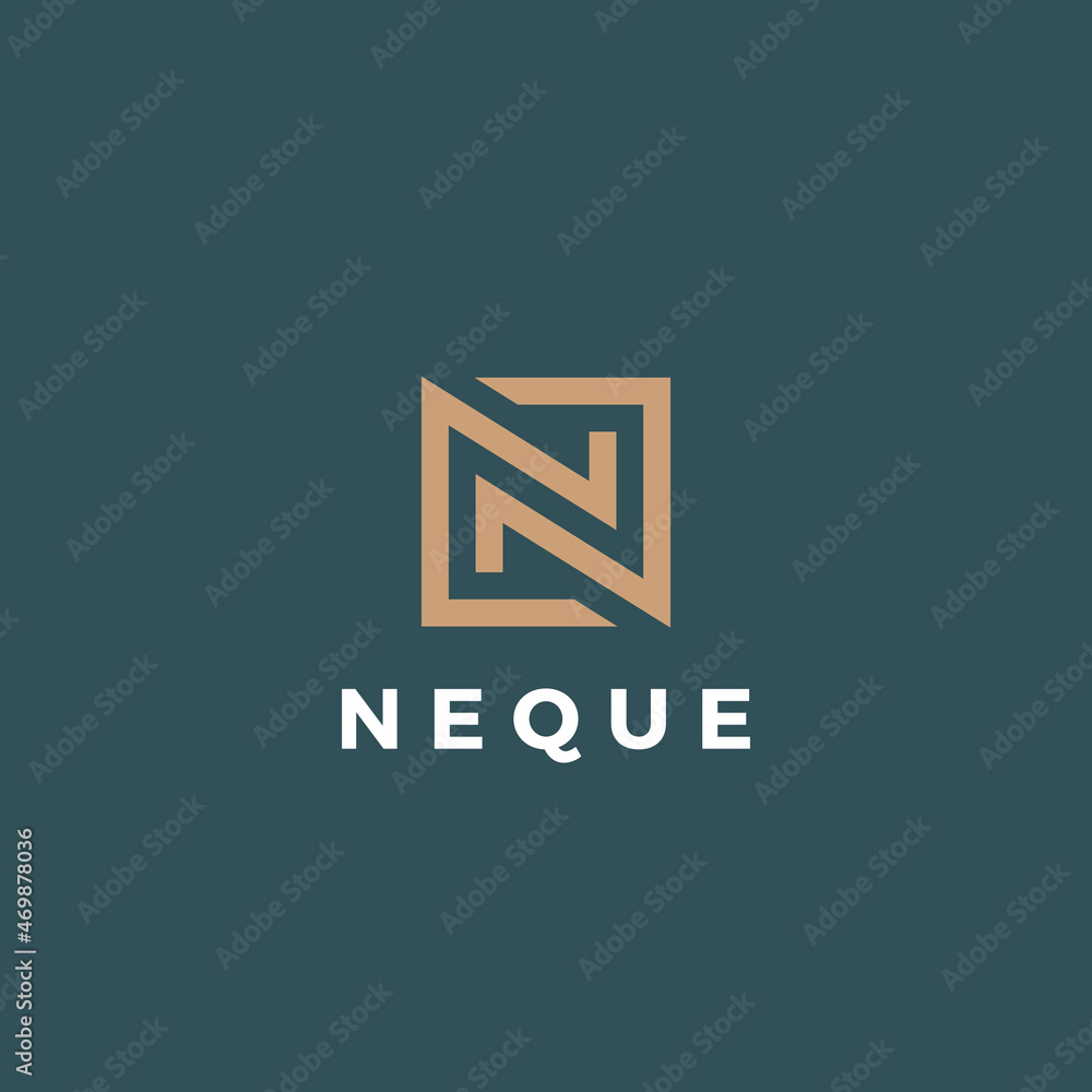 Geometric letter N logo template. Vector icon. Stock Vector | Adobe Stock