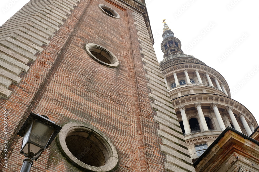 Duomo di Novara. Dome and basilica of San Gaudenzio.The dome, symbol of ...