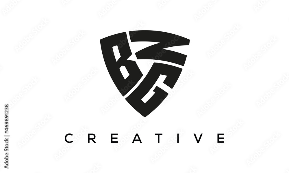 BGN letters logo, security Shield logo vector Stock Vector | Adobe Stock