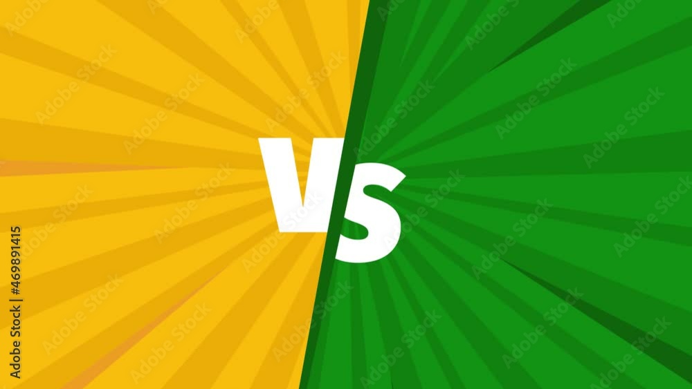 Yellow VS green. Teams versus battle screen. Fight backgrounds ...