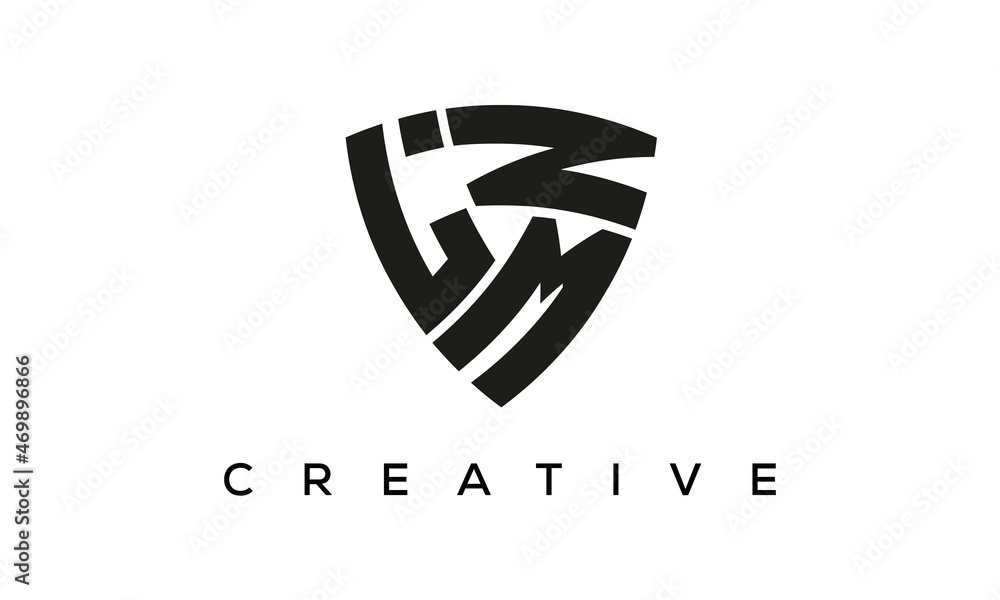 LMN letters logo, security Shield logo vector Stock Vector | Adobe Stock