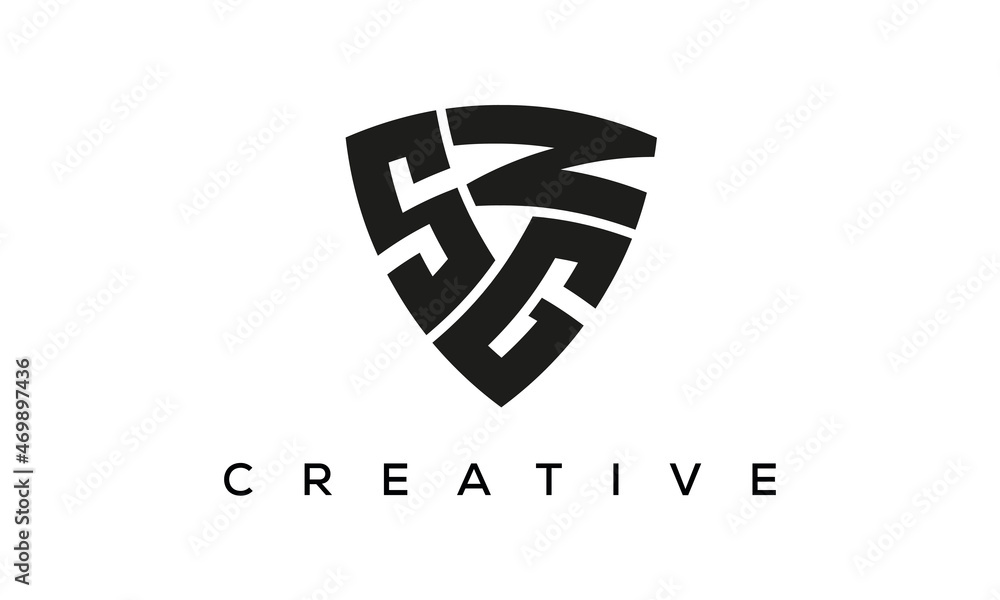SGN letters logo, security Shield logo vector Stock Vector | Adobe Stock