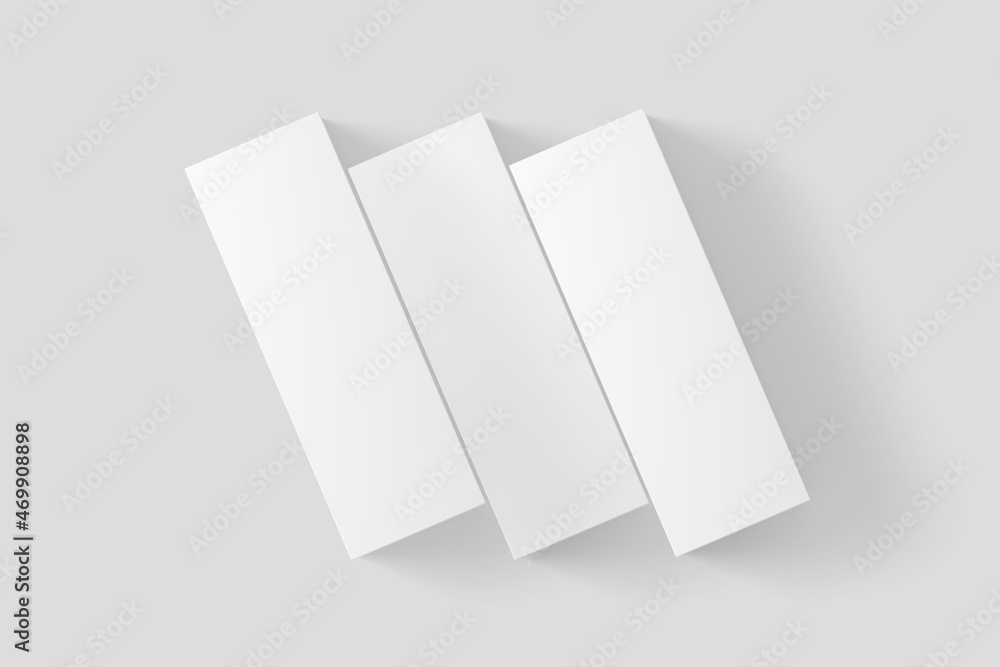 Long Rectangle Box White Blank Mockup Stock Illustration | Adobe Stock