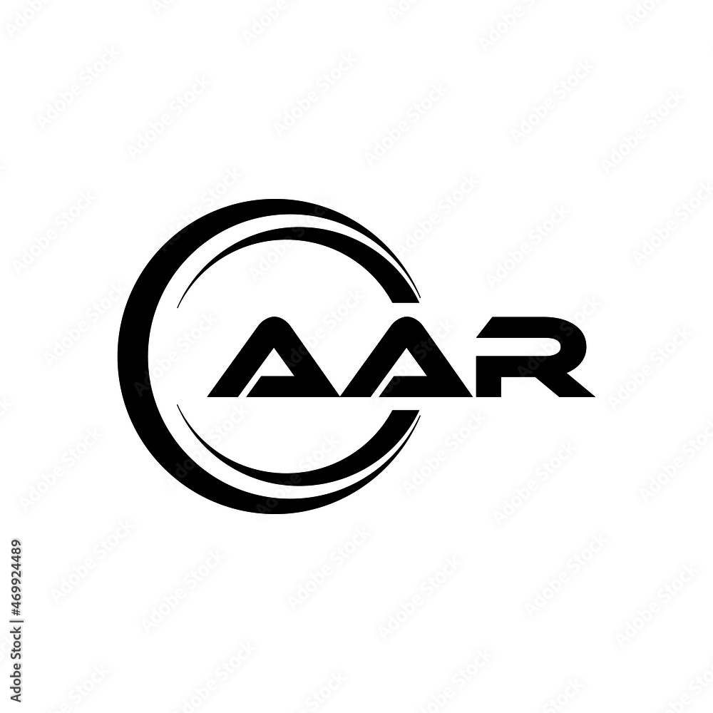 AAR letter logo design with white background in illustrator, vector ...