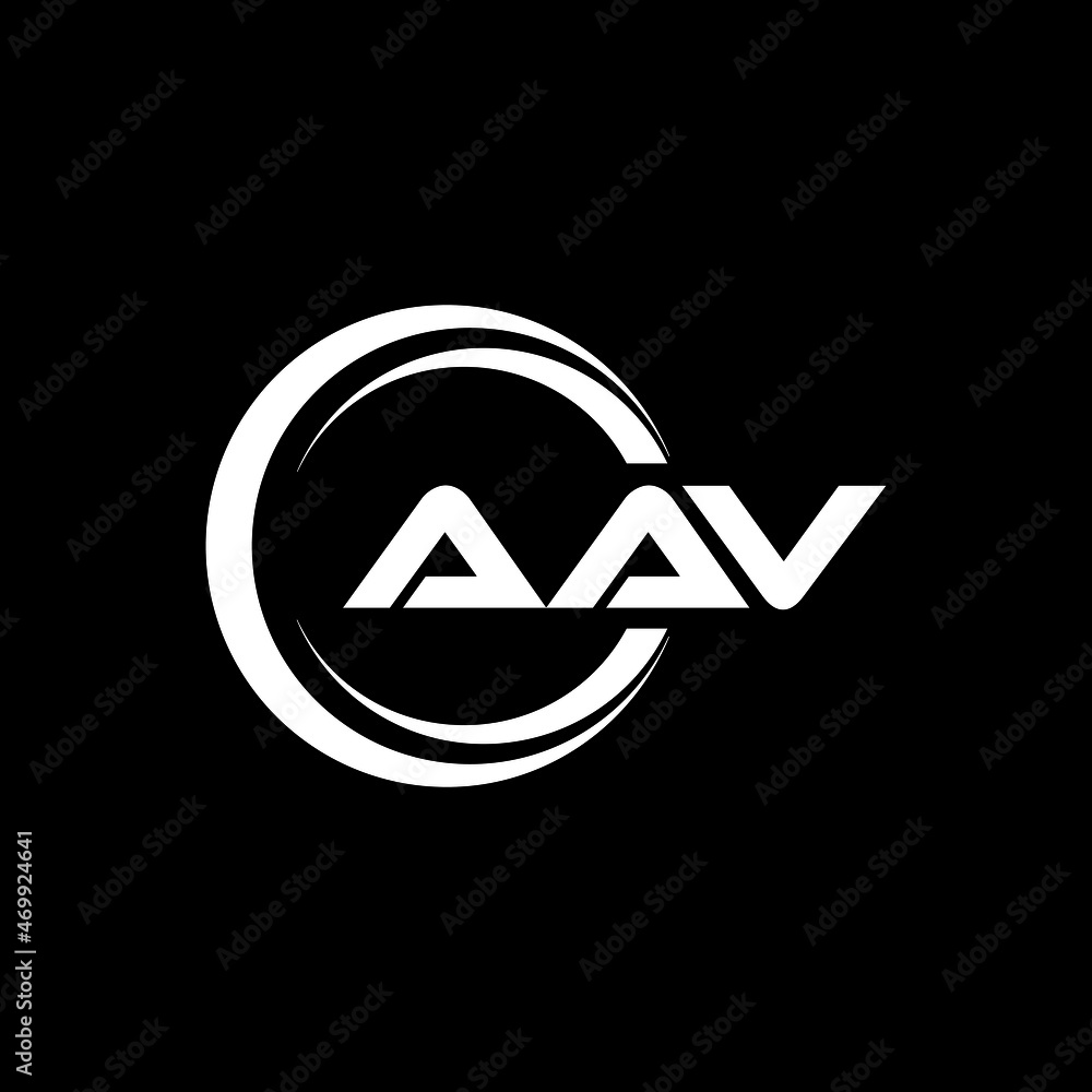 AAV letter logo design with black background in illustrator, vector ...