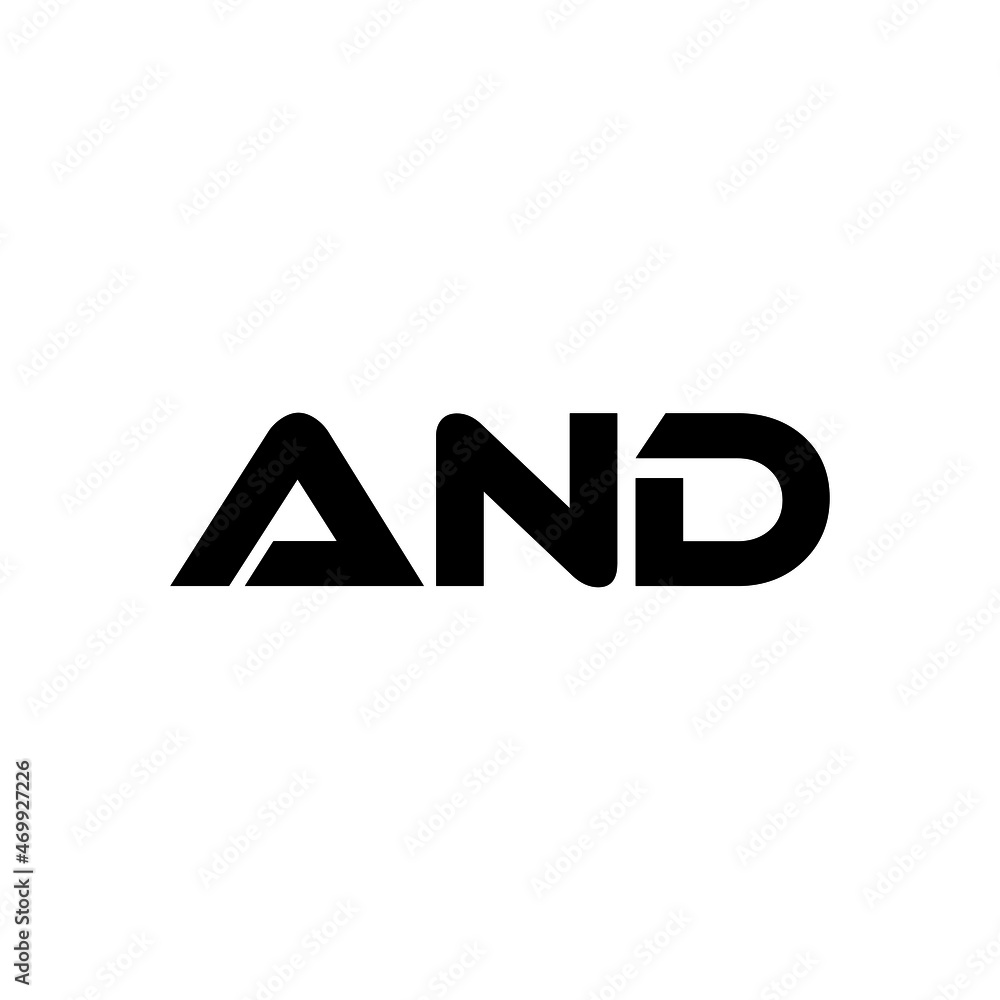 AND letter logo design with black background in illustrator, vector ...