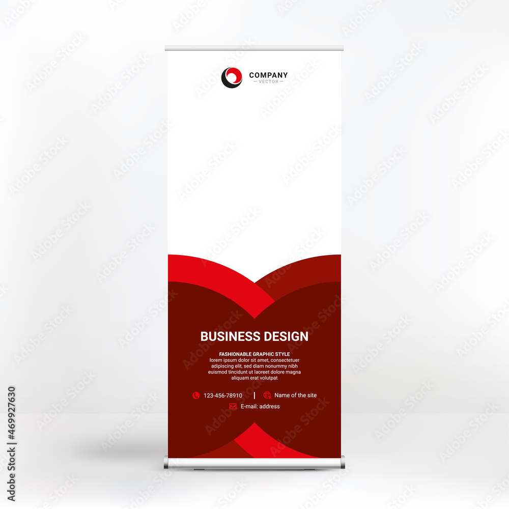 Roll-up banner design, modern design for outdoor advertising of goods ...