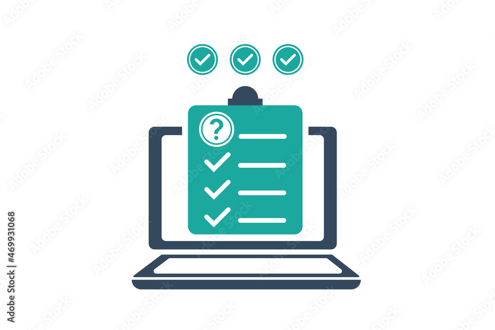 Online exam, internet questionnaire, web survey, fast quiz, quick test ...