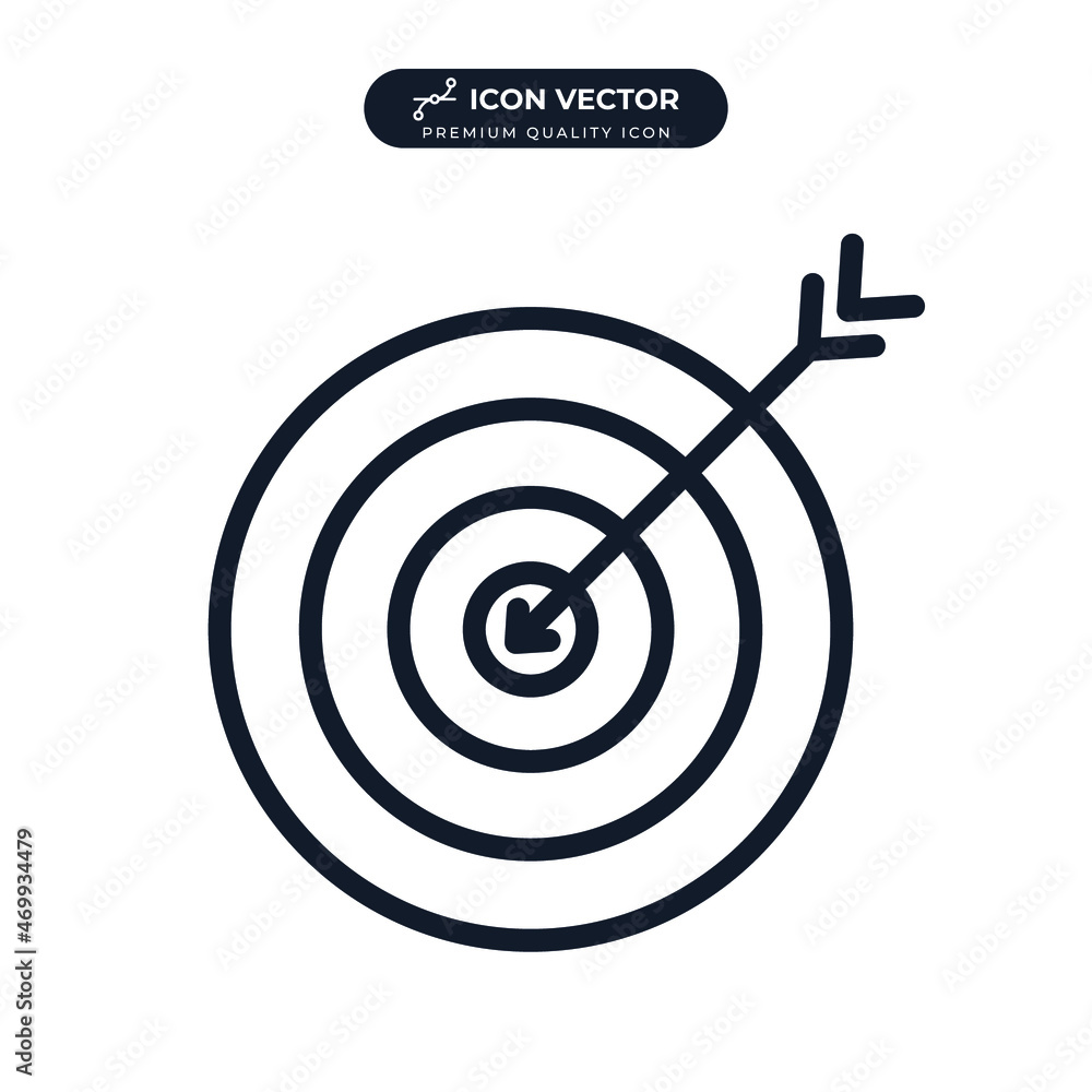 target goal icon symbol template for graphic and web design collection ...