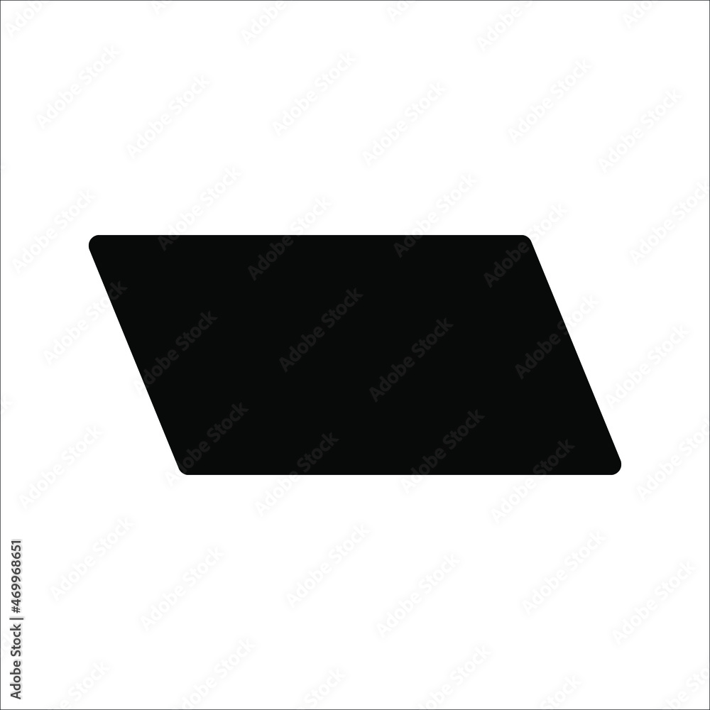 parallelogram shape illustration vector graphic. basic shape perfect ...