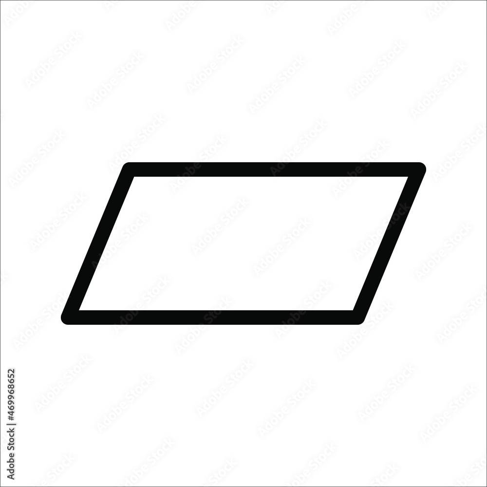 parallelogram shape illustration vector graphic. basic shape perfect ...