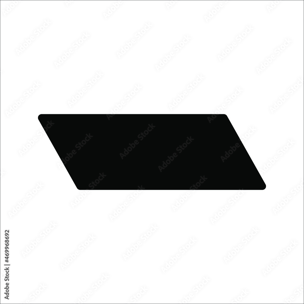 parallelogram shape illustration vector graphic. basic shape perfect ...