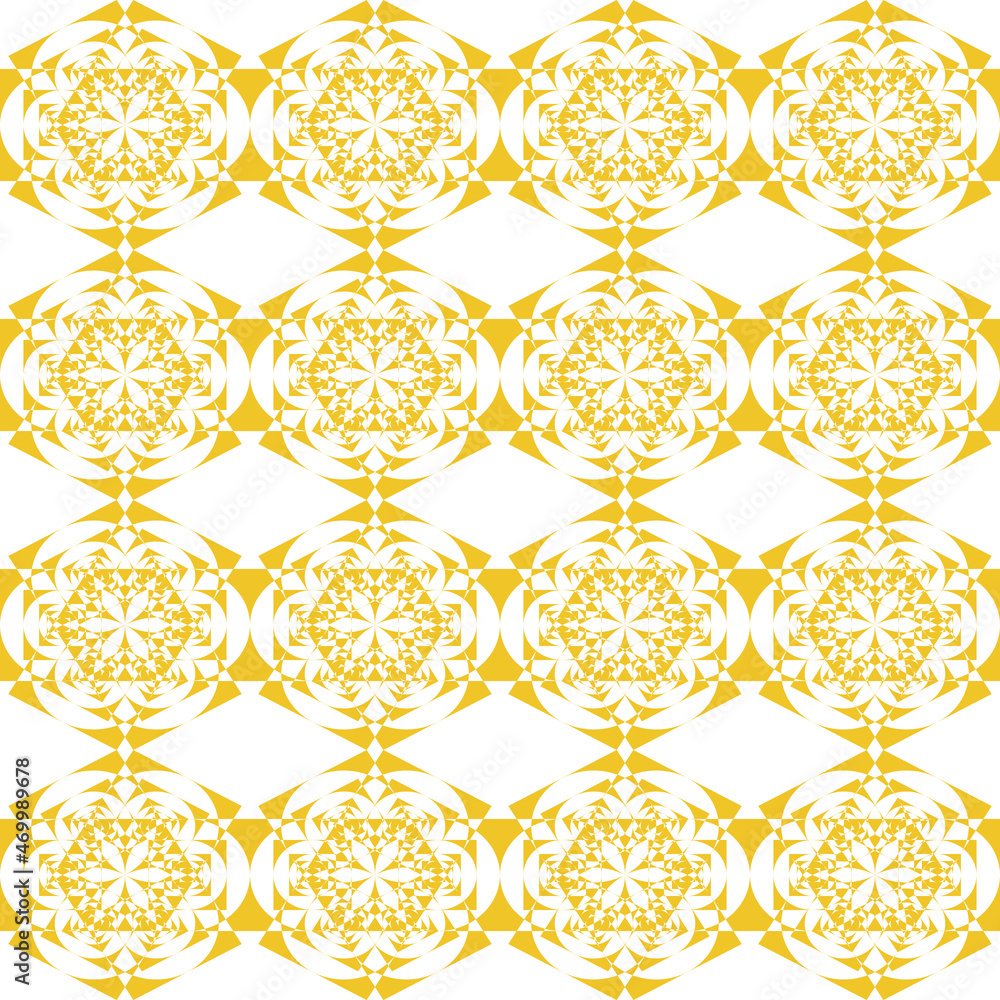 Seamless shapes pattern with golden color for background and wallpaper ...