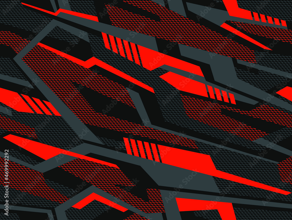 Abstract geometric seamless pattern with striped polygonal shapes ...