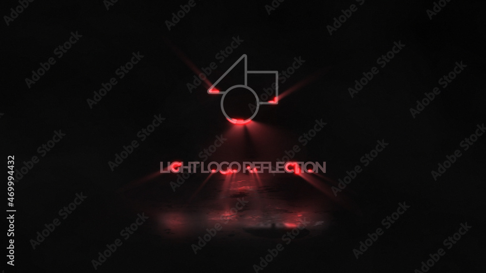 Light Logo Reflection Media Replacement Title Stock Template | Adobe Stock