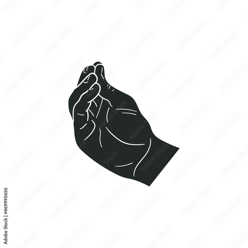 Pinched Hand Icon Silhouette Illustration. Gesture Vector Graphic ...