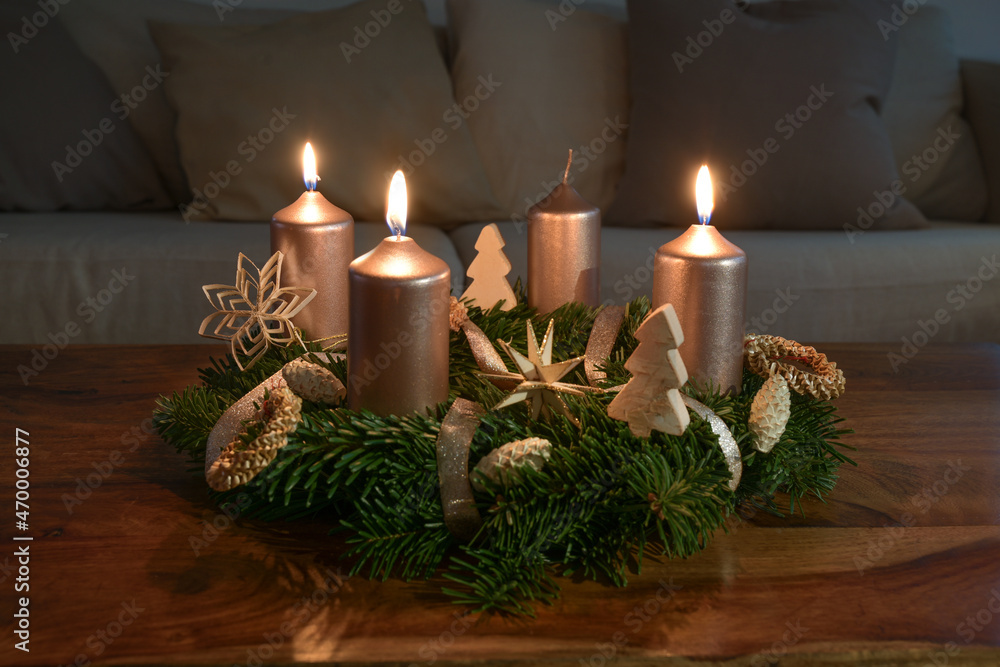 Three Advent Candles