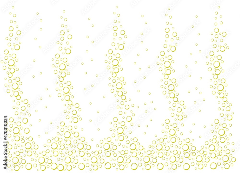 Effervescent drinks. Air bubbles in solution on transparent background ...