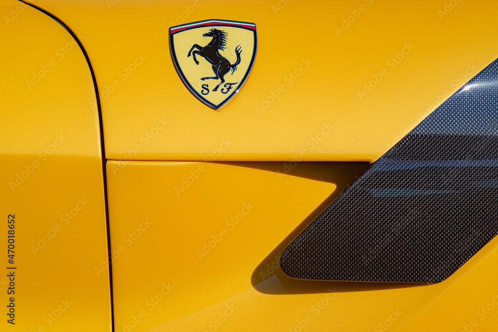 Stockfoto Calafat, Spain, April 18, 2021: side view in detail of a ...
