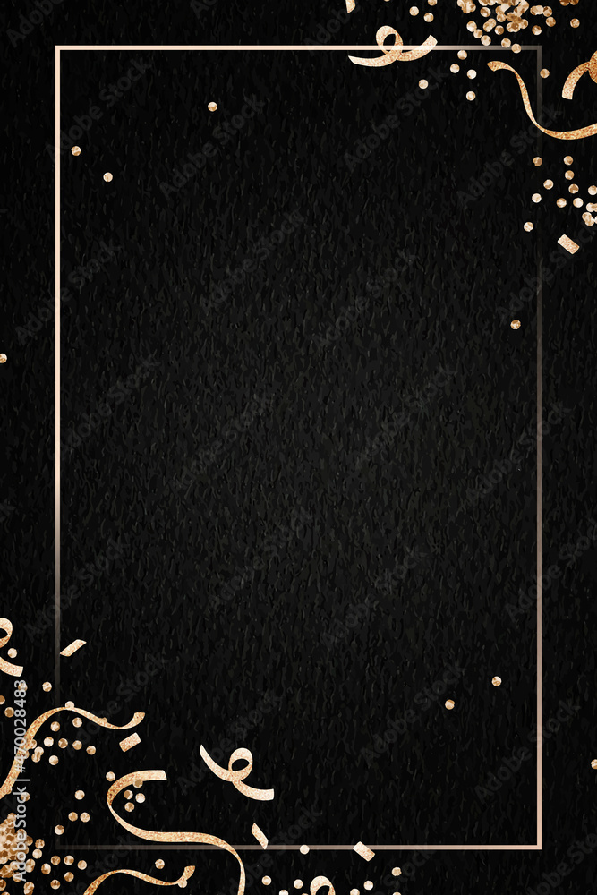 Festive gold frame template vector Stock Vector | Adobe Stock