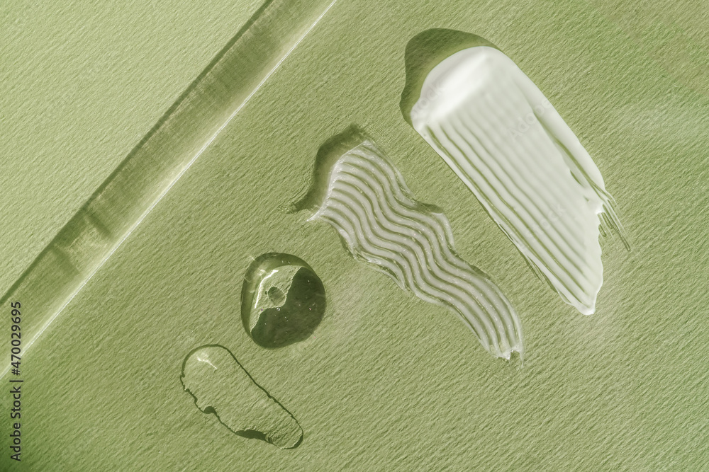 Textures of different cosmetics in one photo. Stock Photo | Adobe Stock