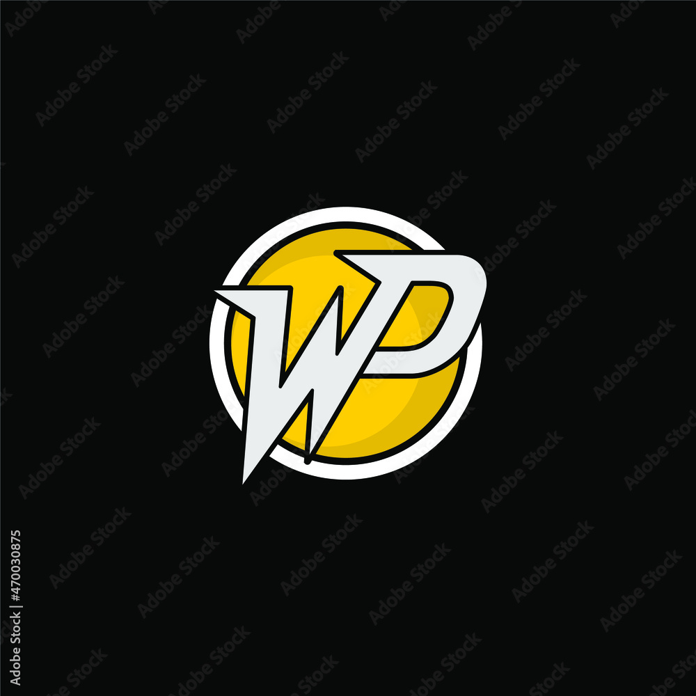 logo hurup WP sederhana. vector ilustrasi untuk logo usaha atau icon ...