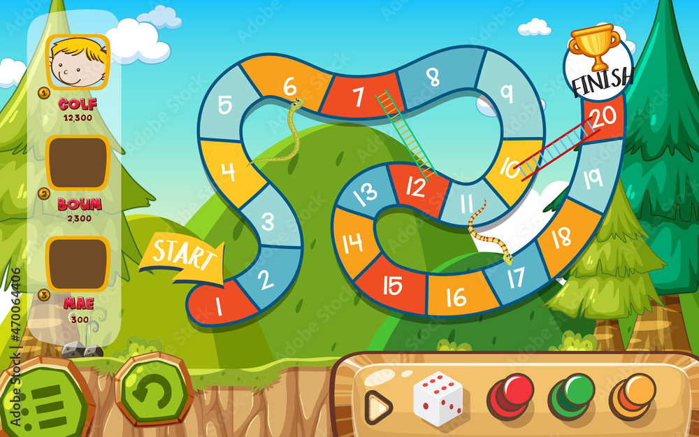 Counting number game template for kid Stock Vector | Adobe Stock