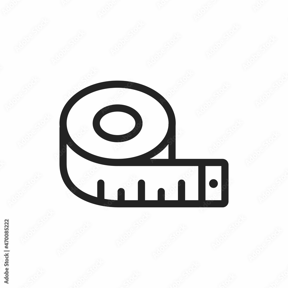 Size chart icon. Size chart flat style isolated on a white background ...