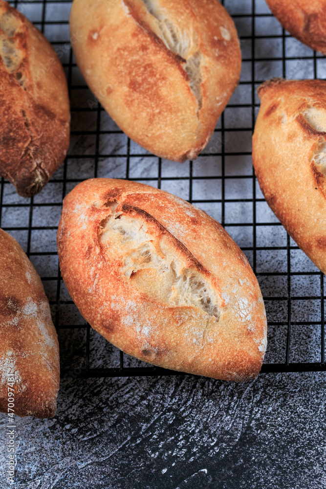 Crusty Italian Bread. Traditional Italian bread Ciriola Romana ...