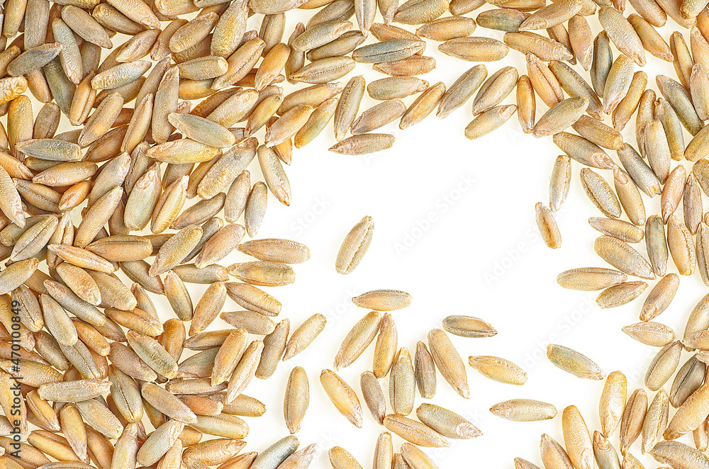 Rye grains texture, as background. Natural rye grains, top view. Stock ...