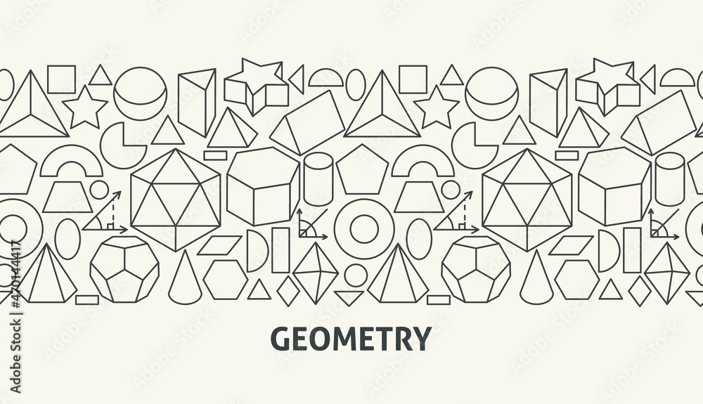 Geometry Banner Concept. Vector Illustration of Outline Design. Stock ...