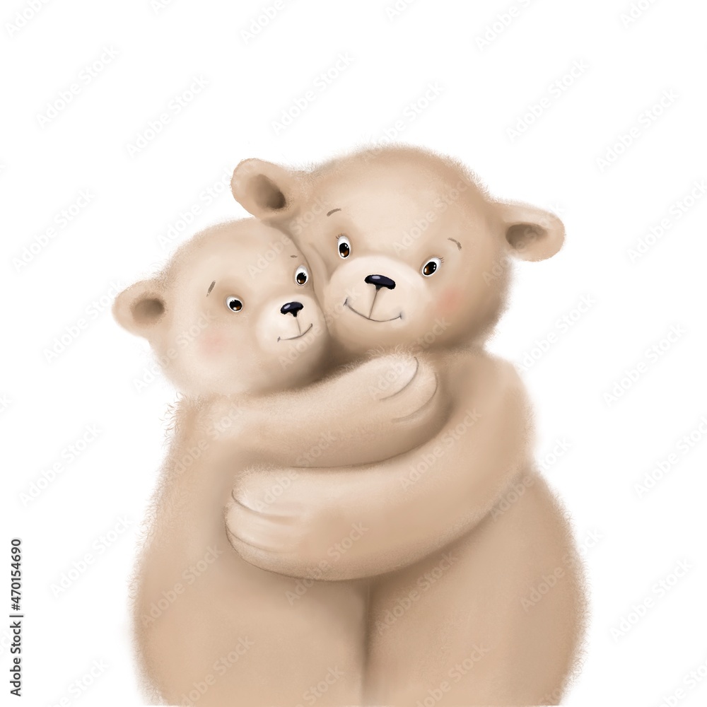 Bear Hug Cartoon