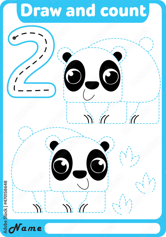 Preschool Fine Motor Worksheet - Dotted Lines. Learn to write and count ...