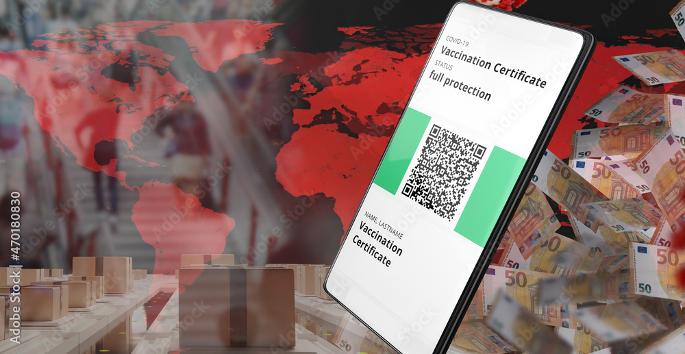 sample data QR code Covid-19 vaccinated, Vaccination certificate mobile ...