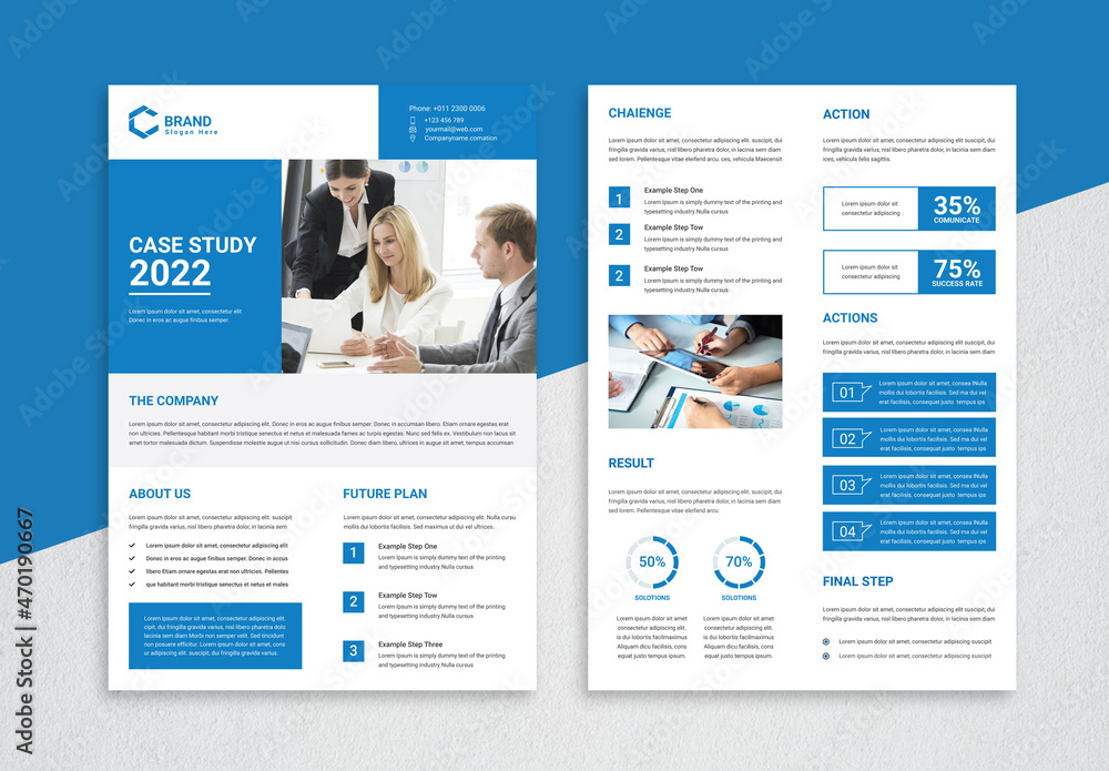 Business Case Study Layout Stock Template | Adobe Stock