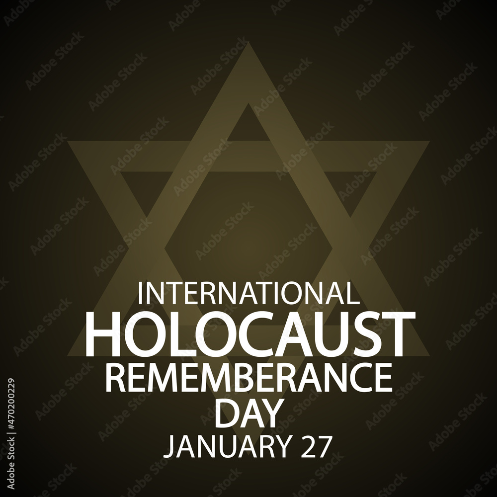 International Holocaust Remembrance Day 27 january banner with star of ...