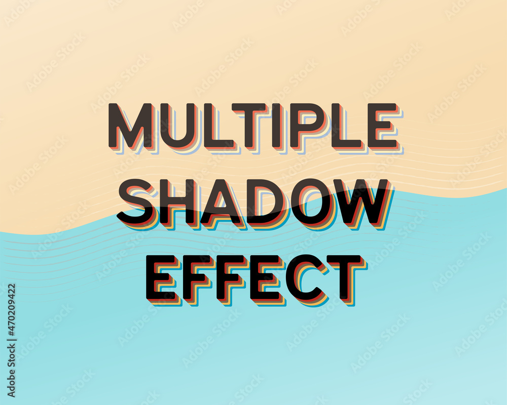 Editable multiple shadow text effect in vintage colors + tutorial ...