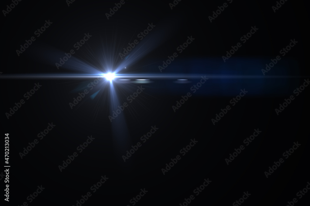 Beautiful optical lens flare effect on black blackground Stock Photo ...