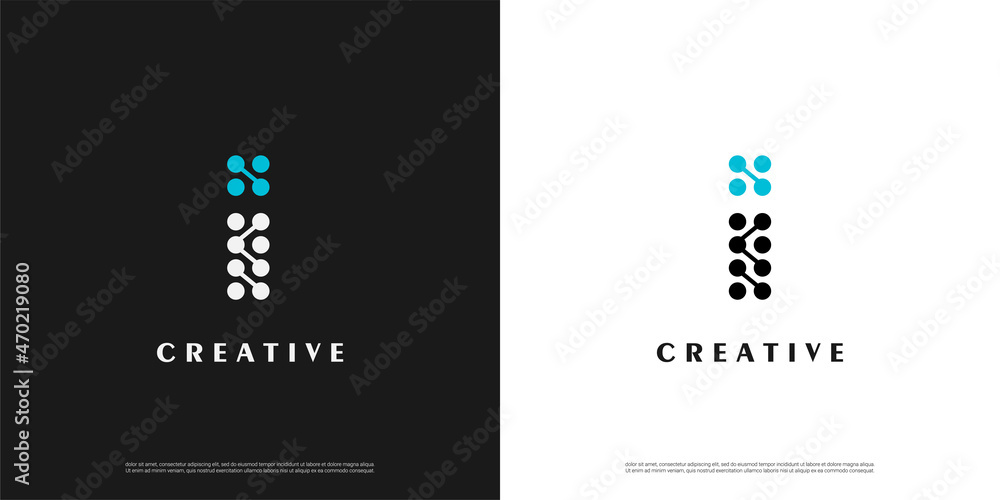 Letter I logo icon tech design template elements Stock Vector | Adobe Stock