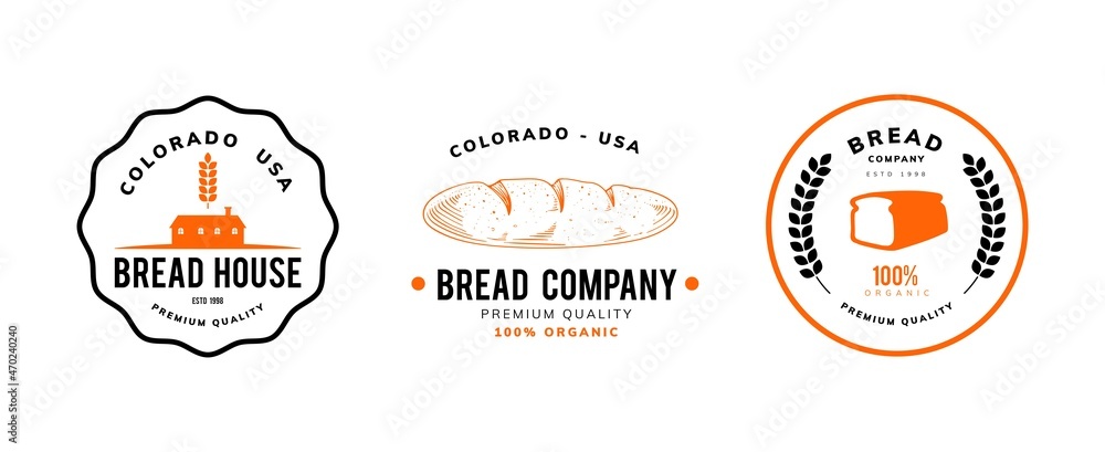 bread logo template design Stock Vector | Adobe Stock