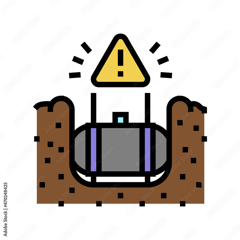 underground storage tank removal color icon vector. underground storage ...