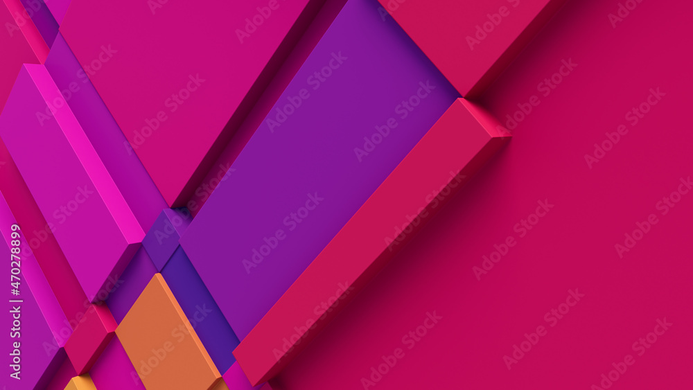 Multicolored Tech Background with a Geometric 3D Structure. Vibrant ...